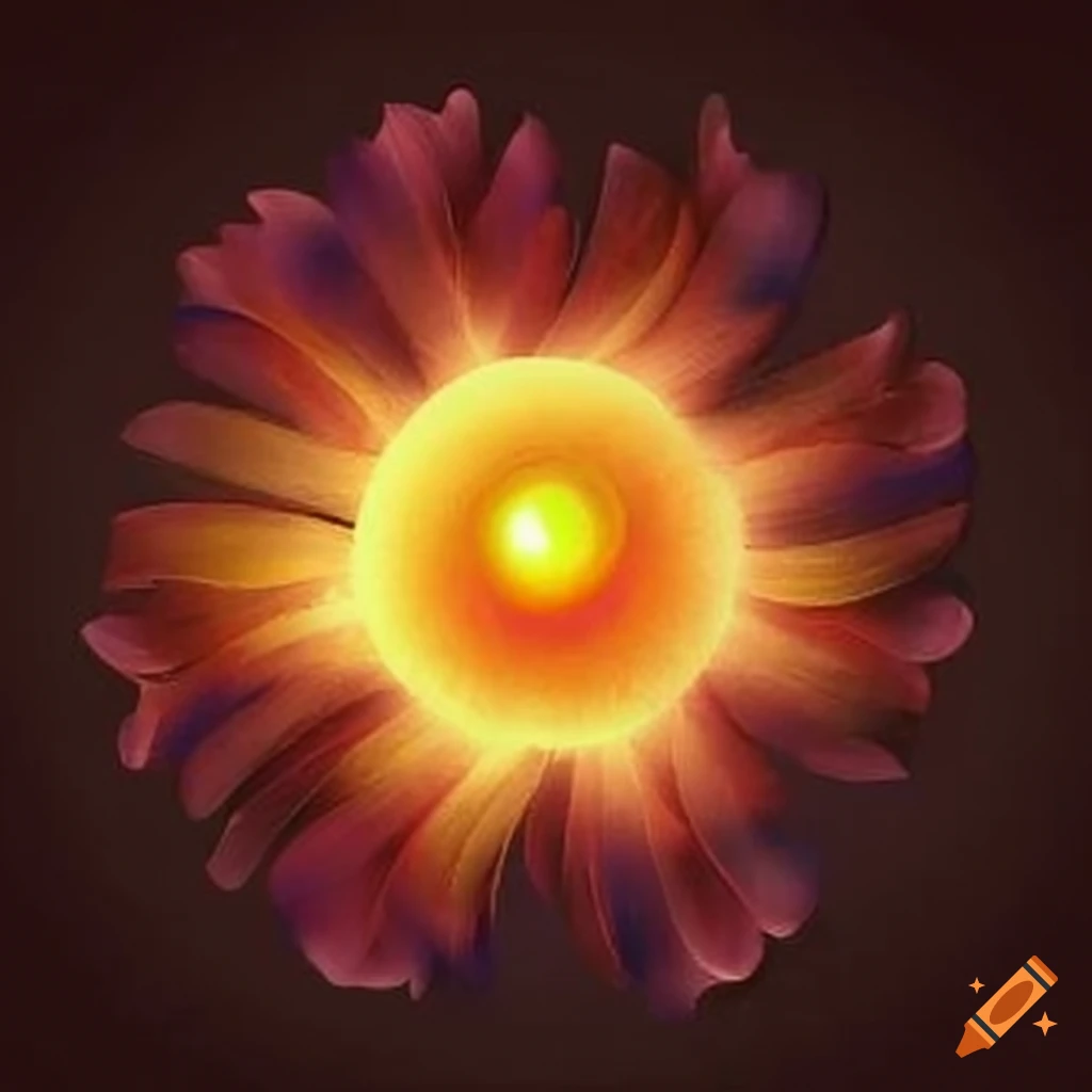 Glowing flower resembling a miniature sun