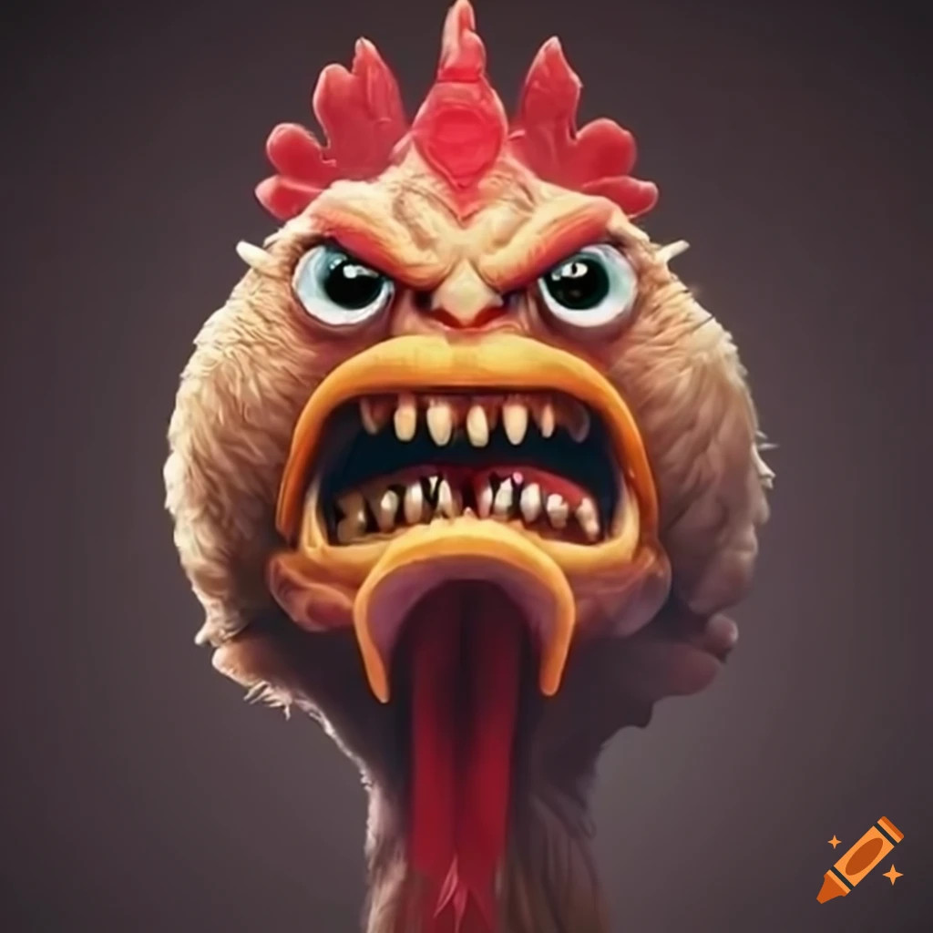 Image of an angry chicken