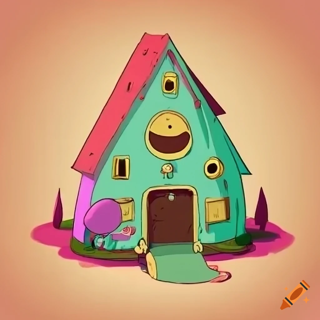 2d adventure time style house