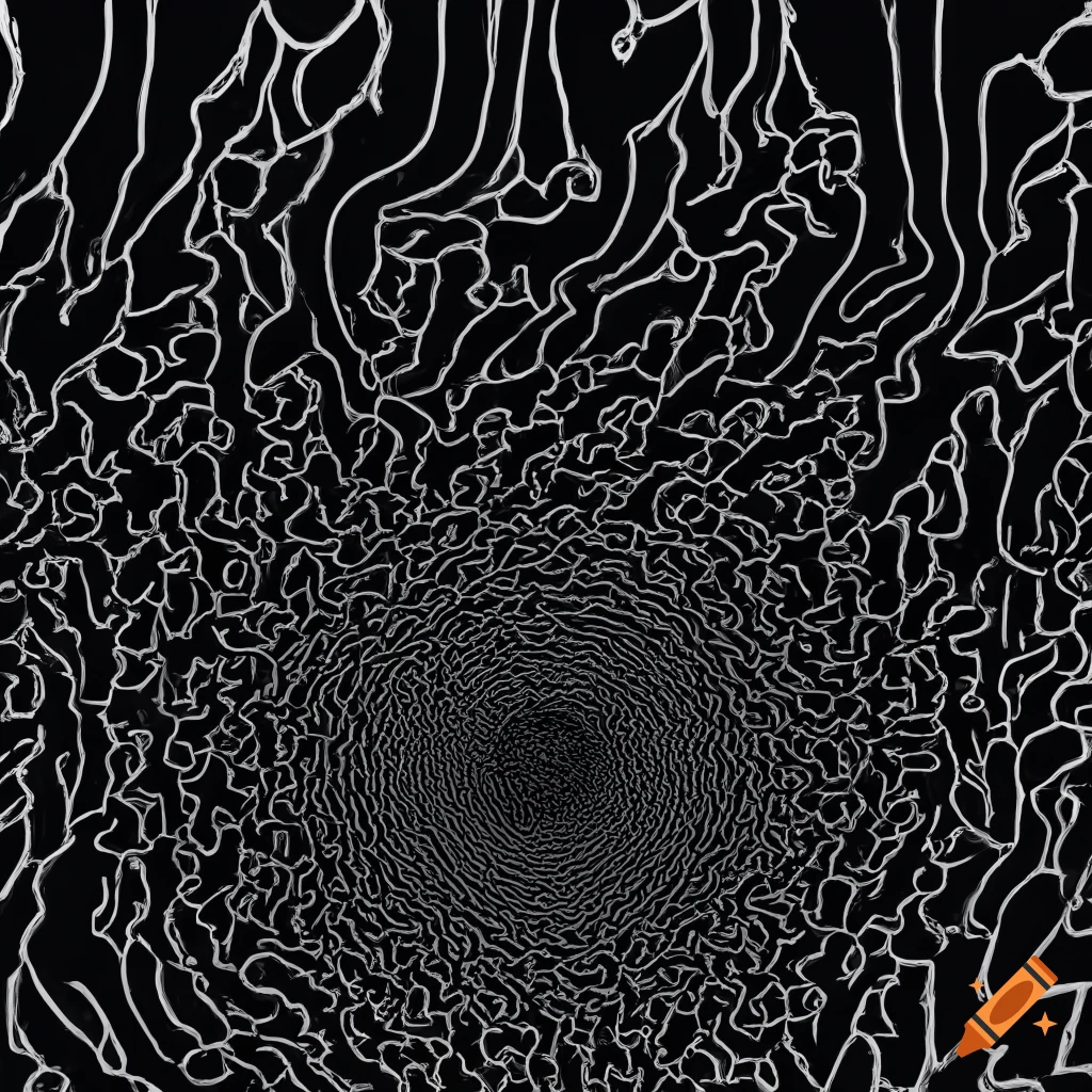 Abstract art with sharp chaotic lines on Craiyon