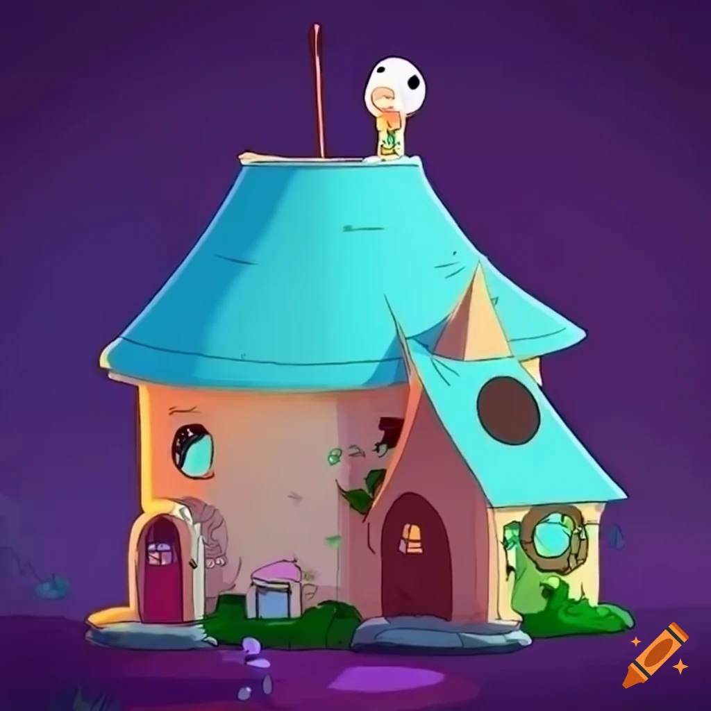2d adventure time inspired house on Craiyon