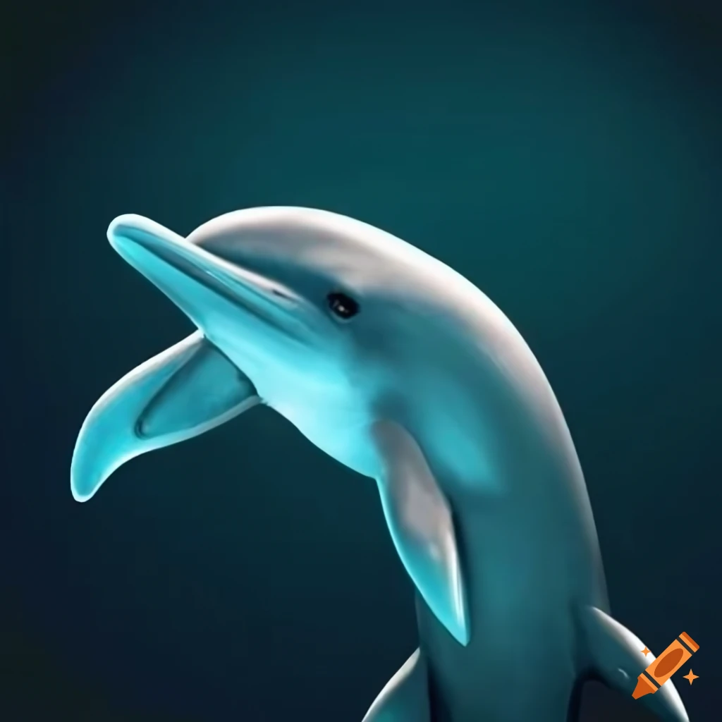 Dolphin wearing a cap and sunglasses on Craiyon