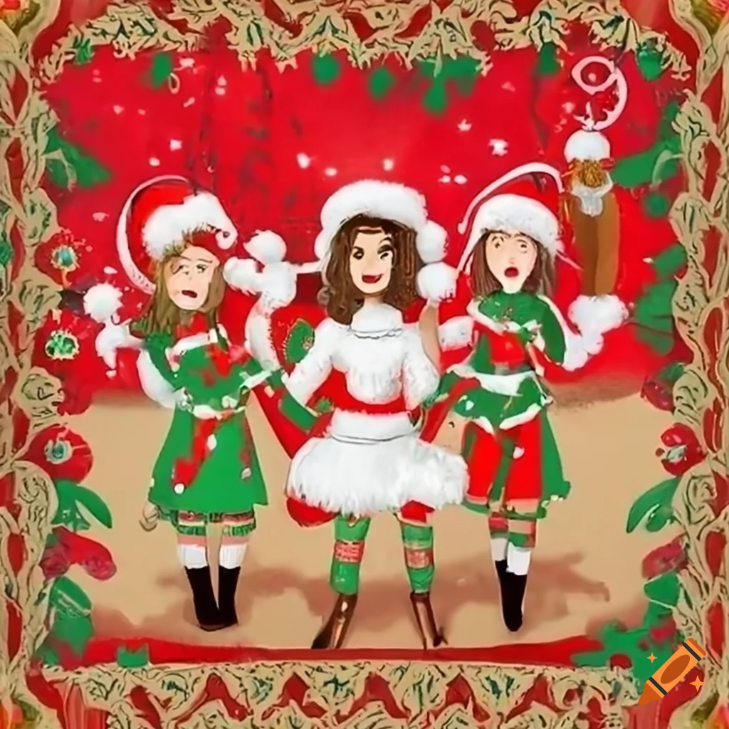 Festive goSupermodel Christmas card for competition on Craiyon