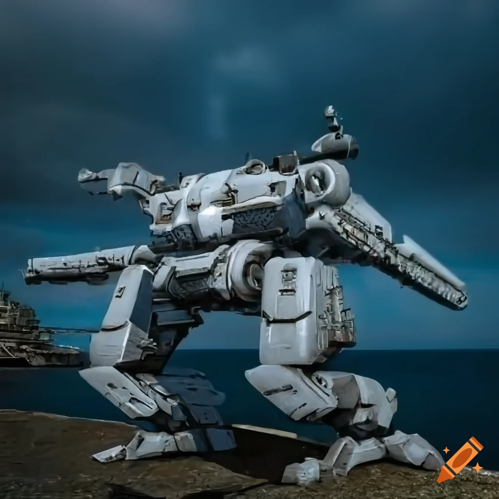 Light hydrodynamic mech with blue and grey colors on Craiyon