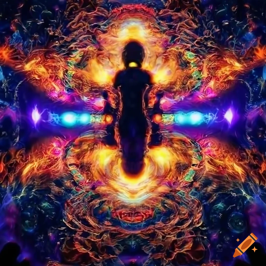 Psytrance artwork with cosmic visuals