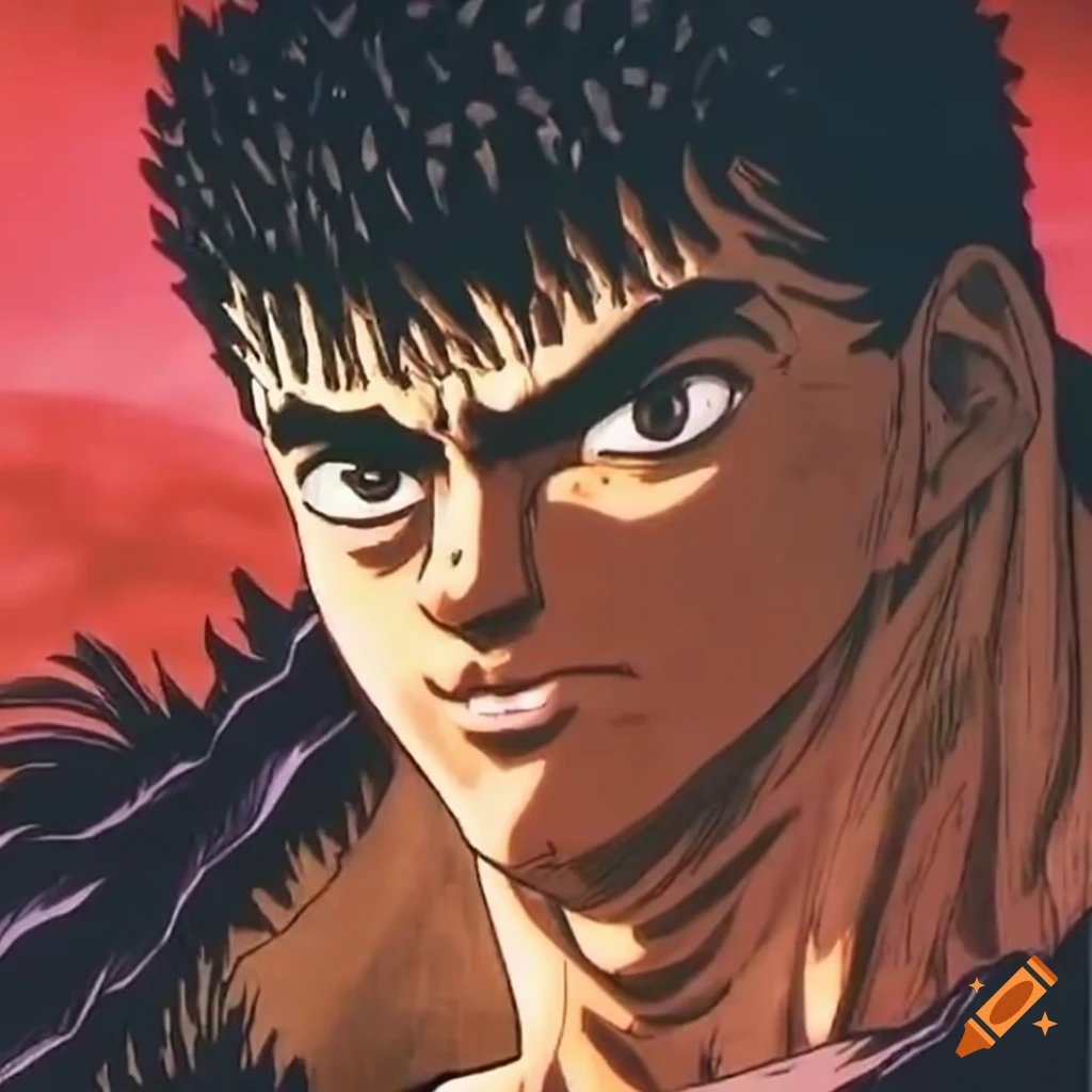 Guts from berserk doing the eyebrow raise