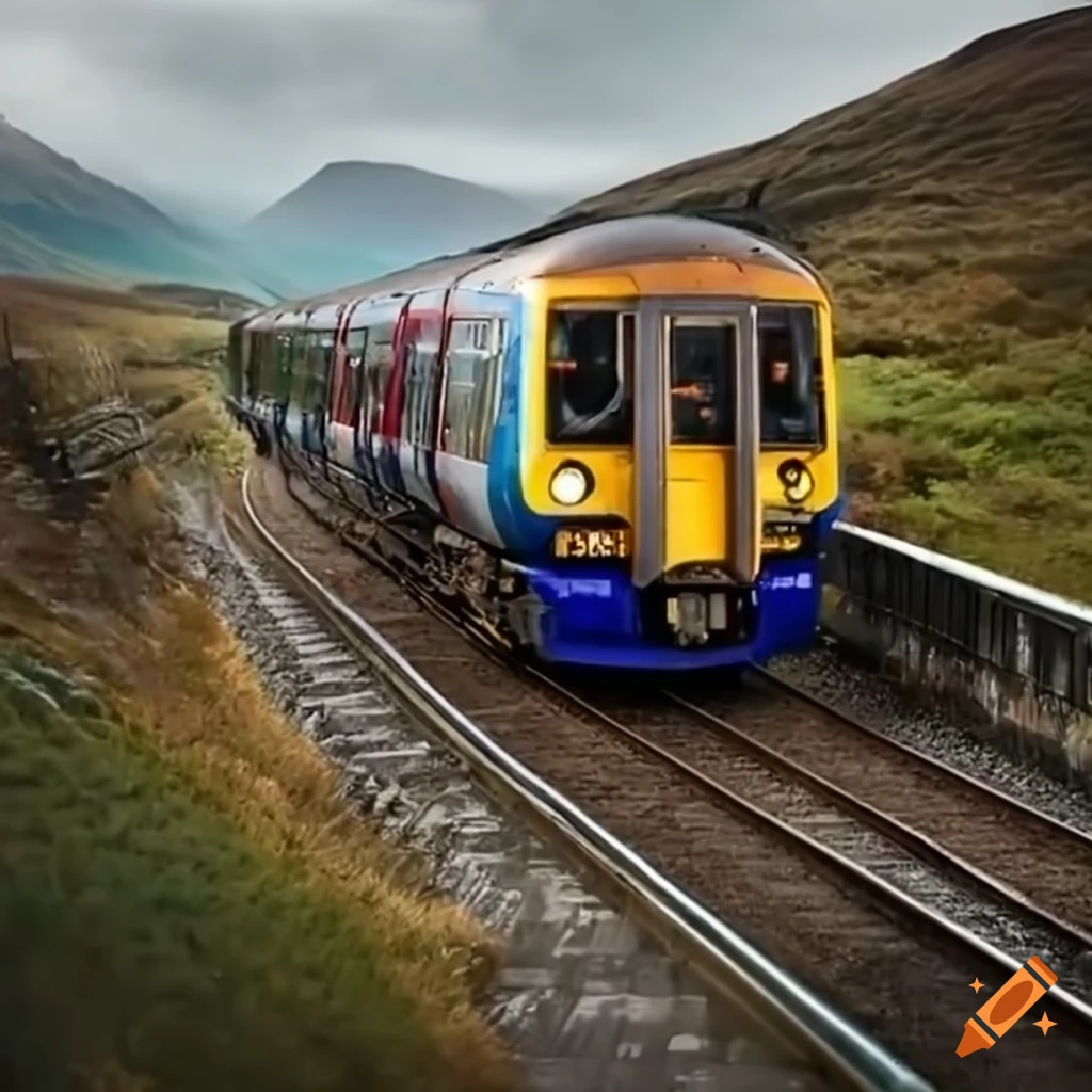 Class 172 train on the west highland line on Craiyon