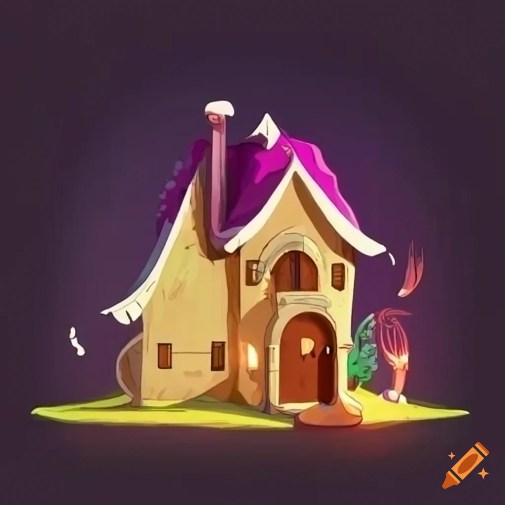 Adventure time style 2d house on Craiyon