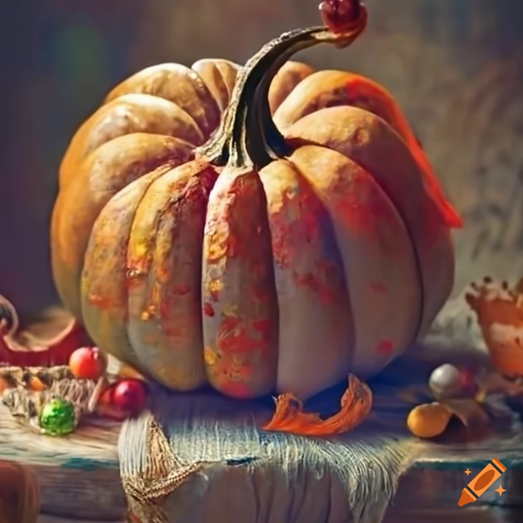 Victorian style christmas pumpkin decoration