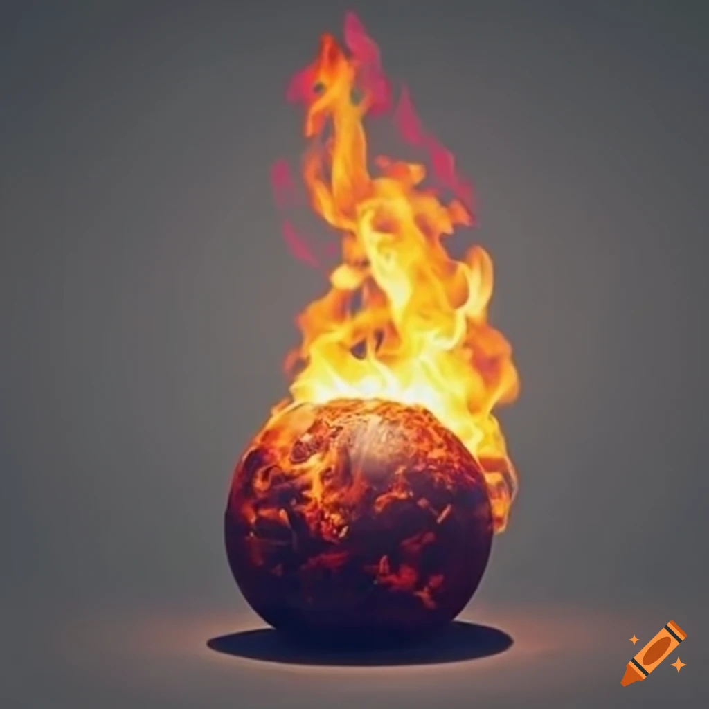 Image of a burning fire ball