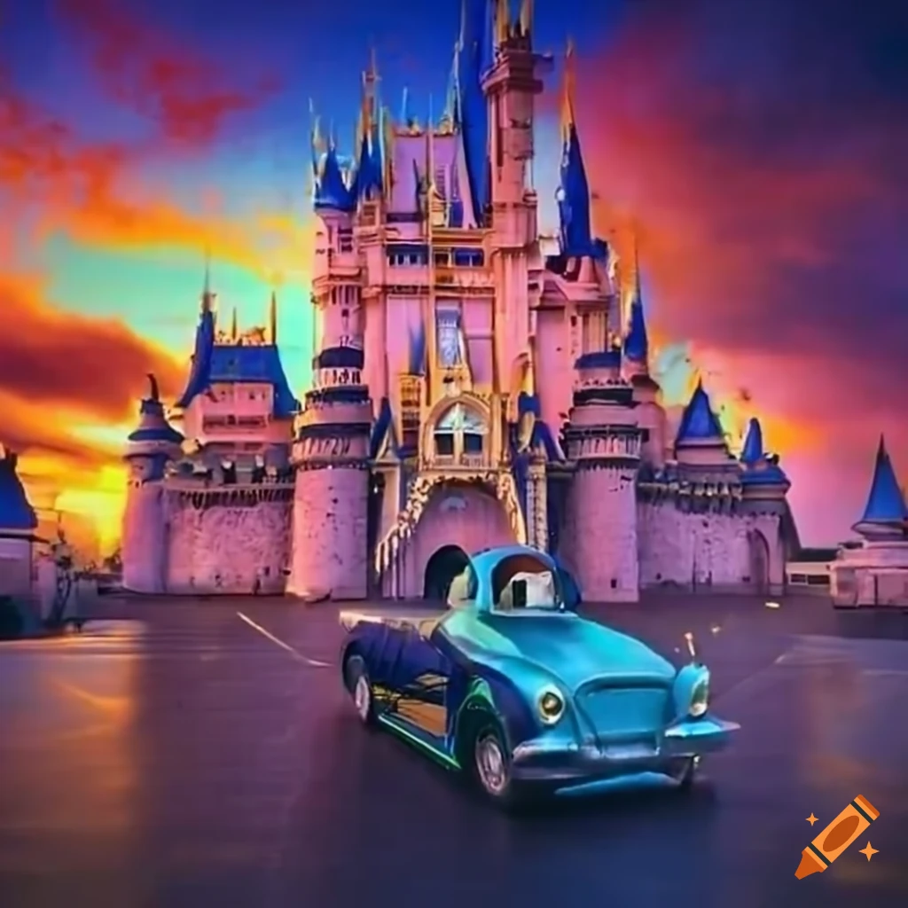 Car ride to disney world on Craiyon