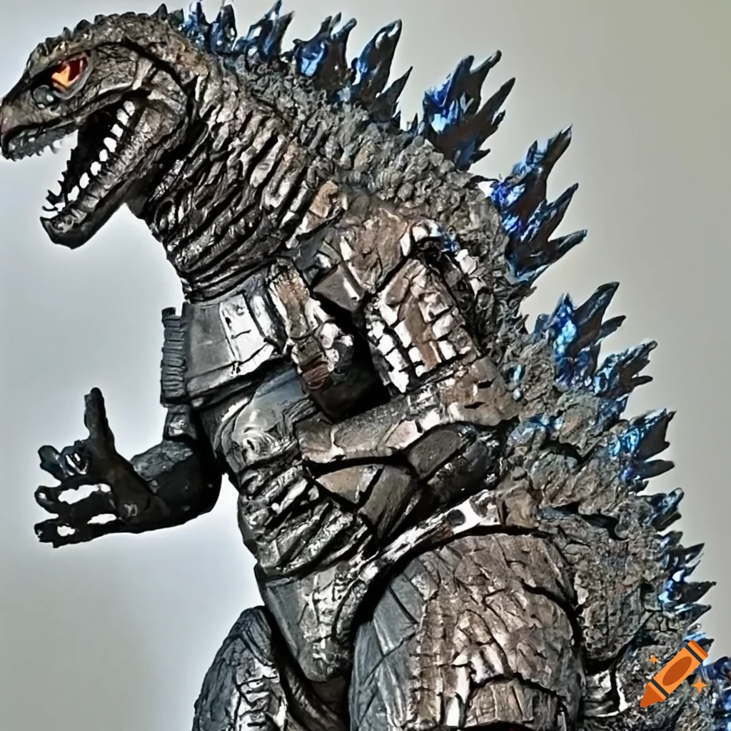 Metallic heavily armored godzilla