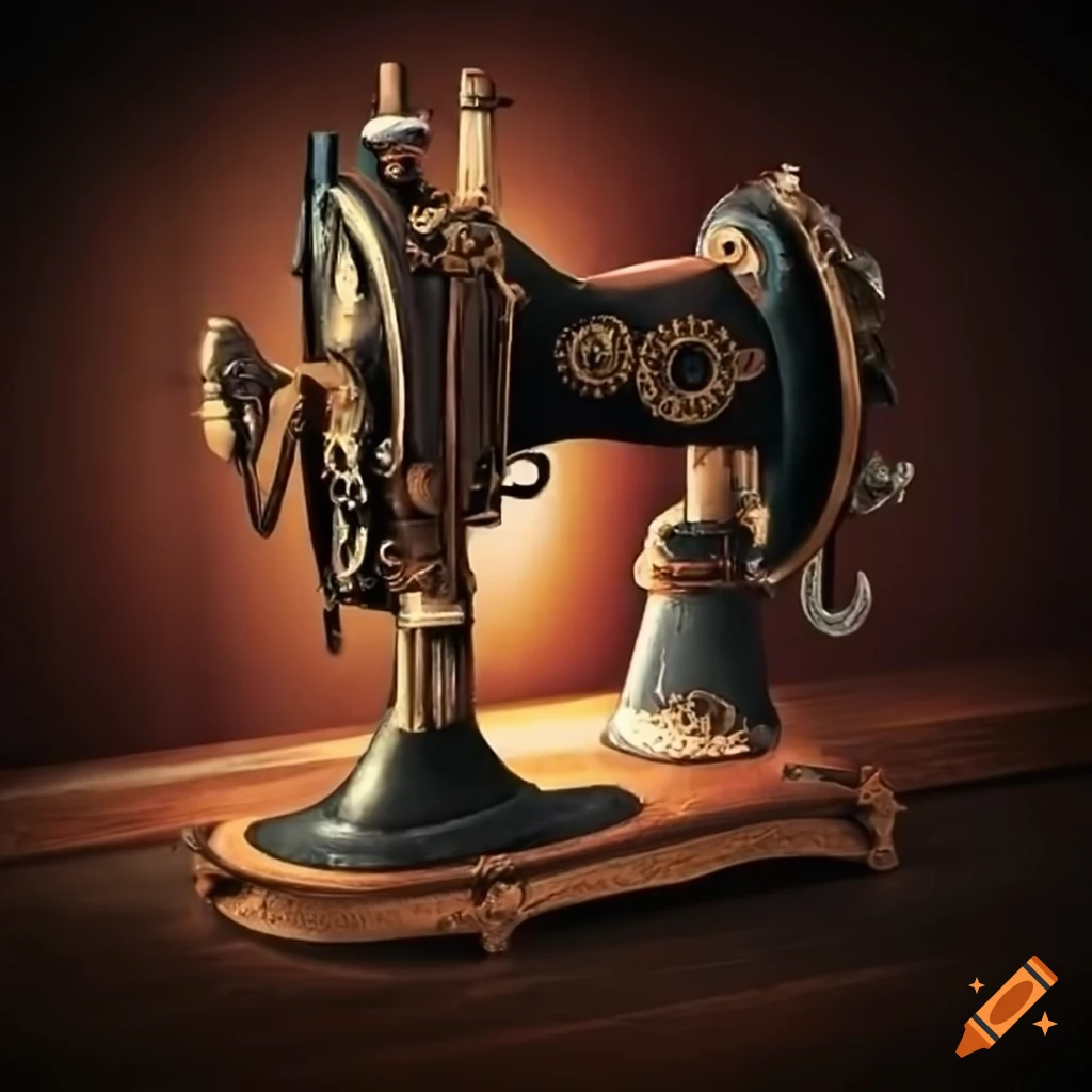 Steampunk sewing machine
