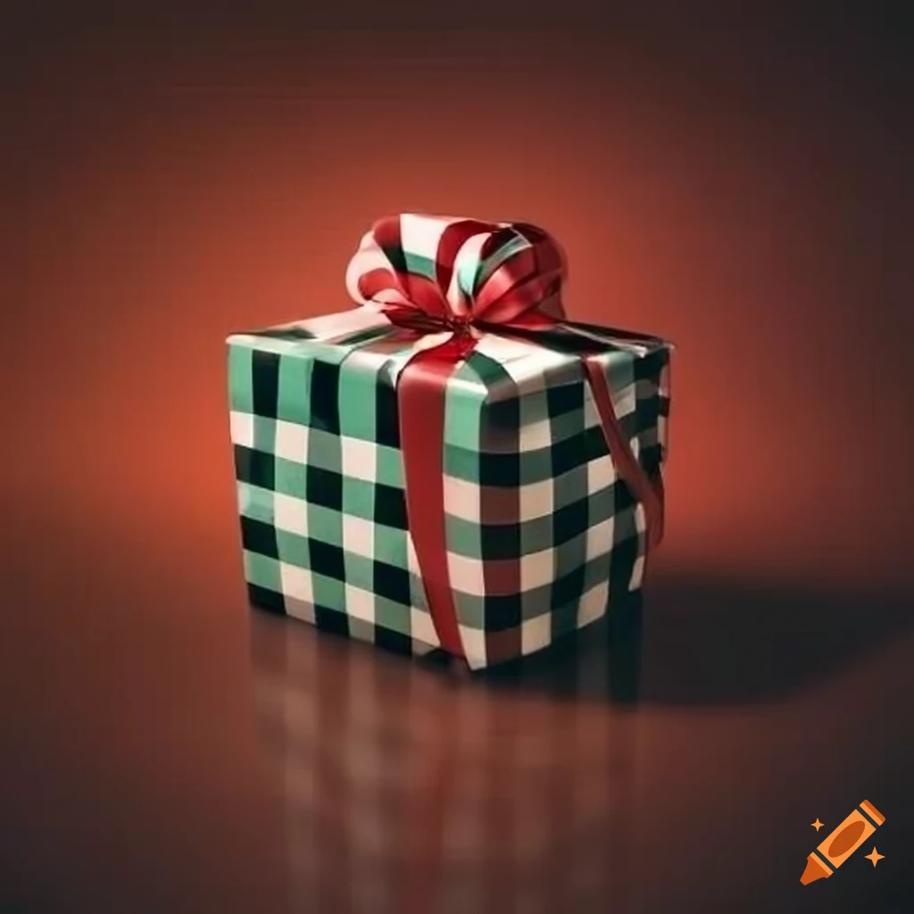 Checkered pattern gifts on Craiyon