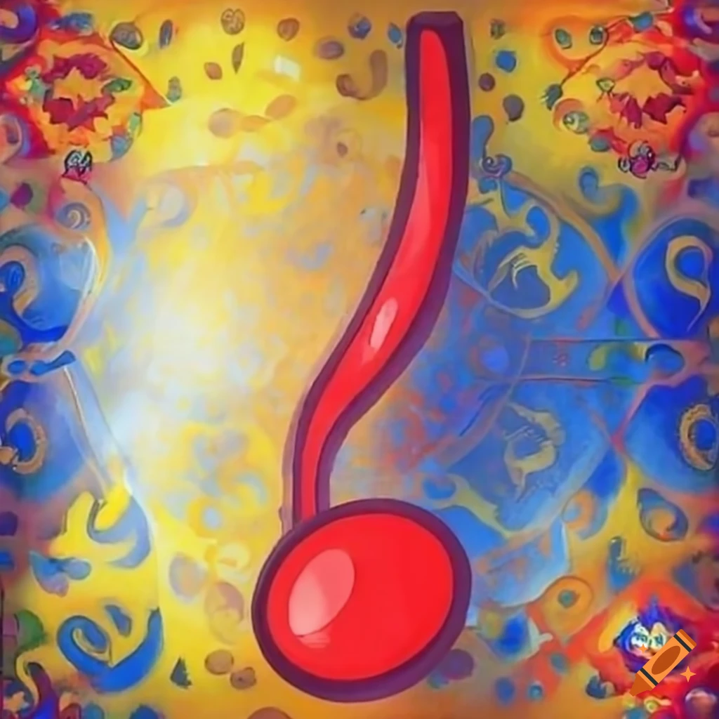 Romanian musical note with the flag colors