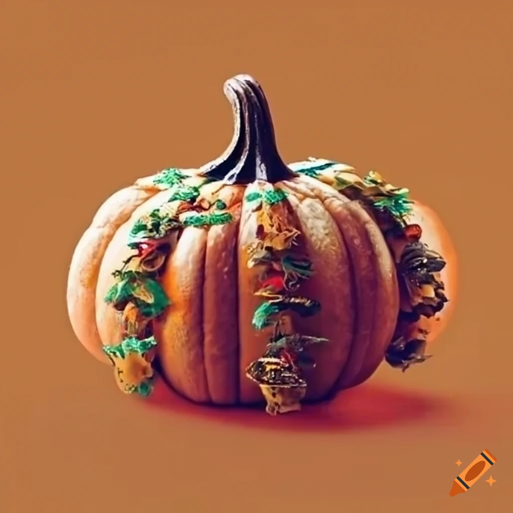 Victorian style christmas pumpkin decoration