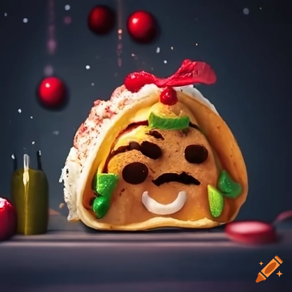 Festive christmas taco