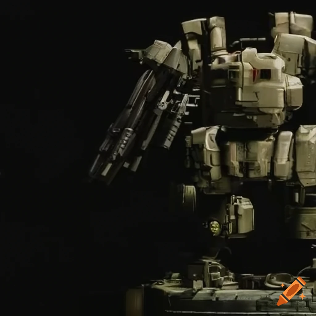 Aquatic-inspired mech with radar and antenna