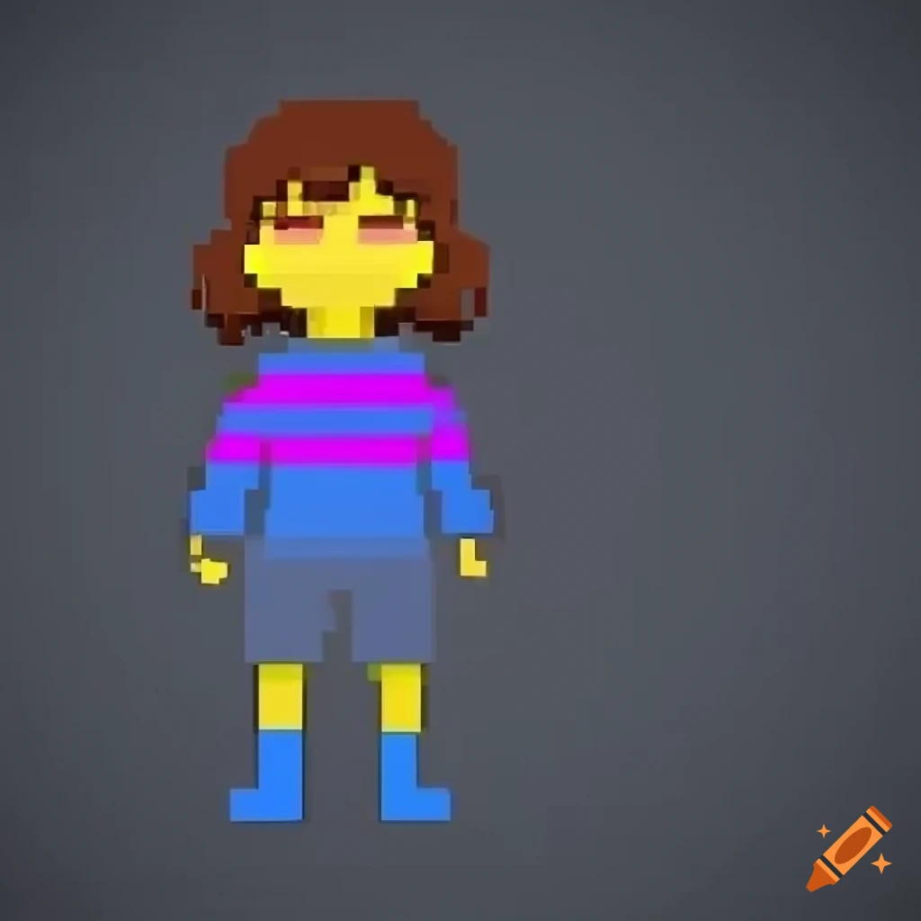 Artistic rendering of frisk from undertale on Craiyon