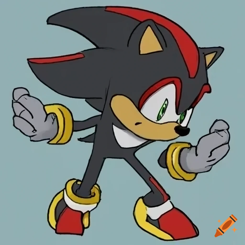 Tom nook and shadow the hedgehog together in a crossover on Craiyon