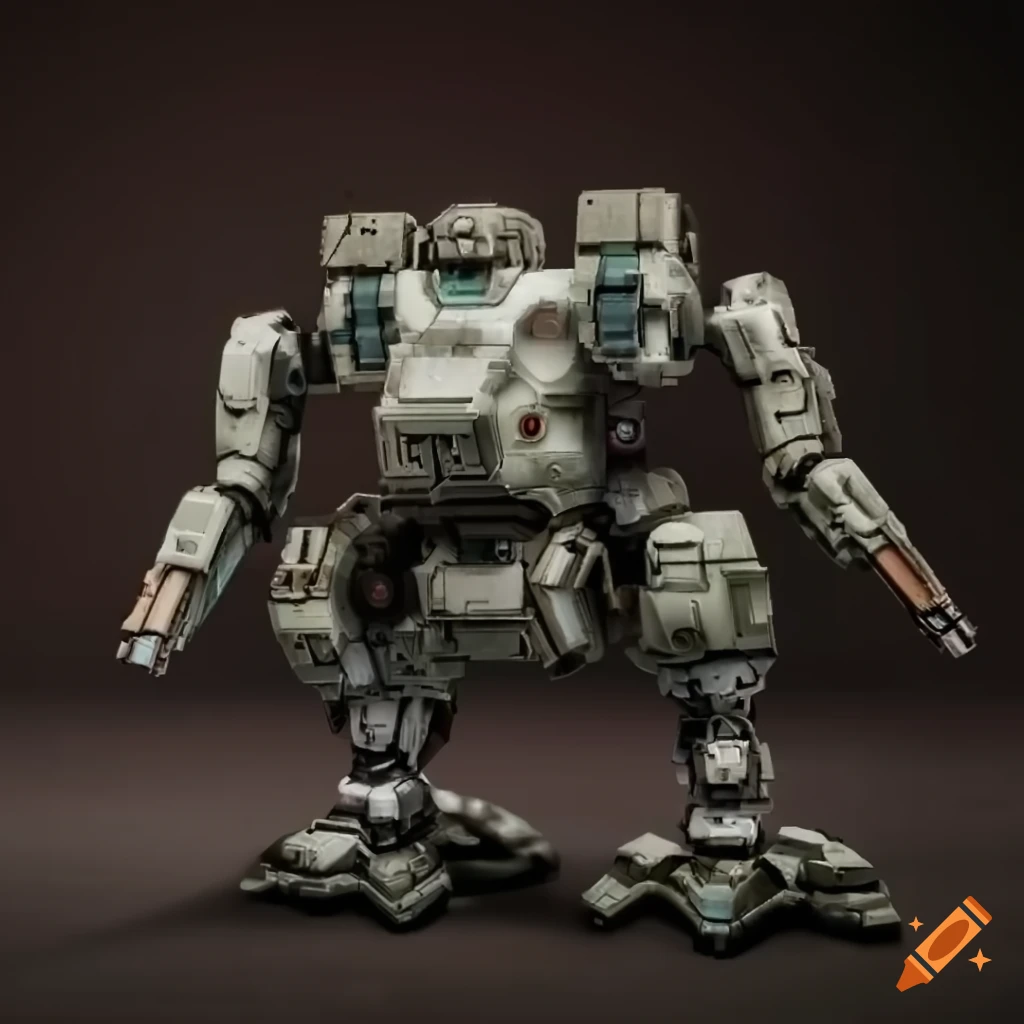 Mech with boat-like design and radar antenna on Craiyon