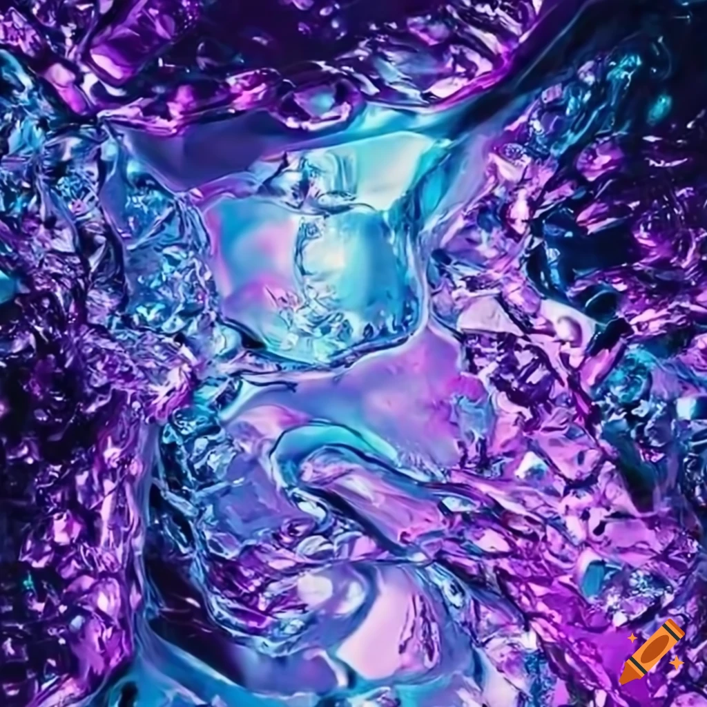 Sparkling ice with chrome ethereal effect