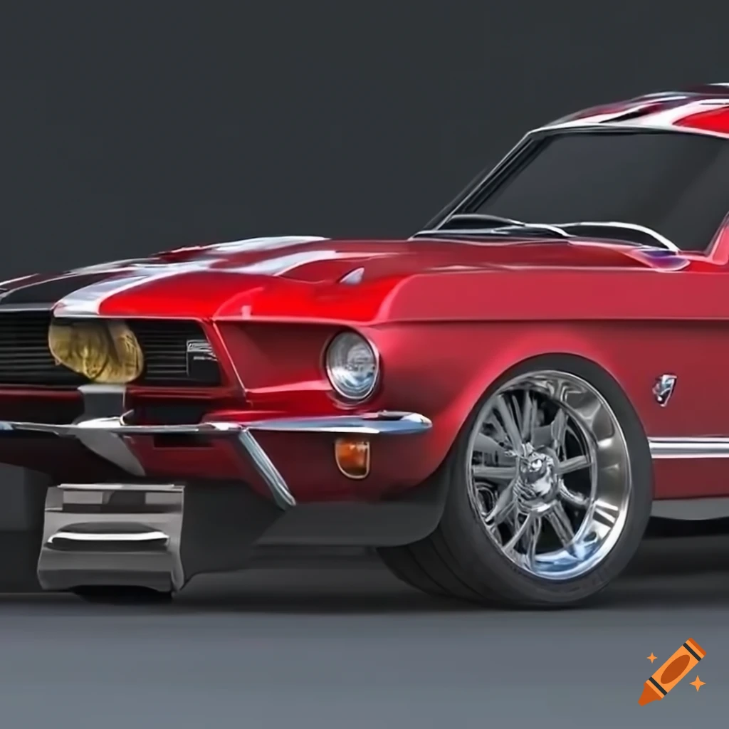 3d rendering of a customized shelby gt 500 mustang on Craiyon