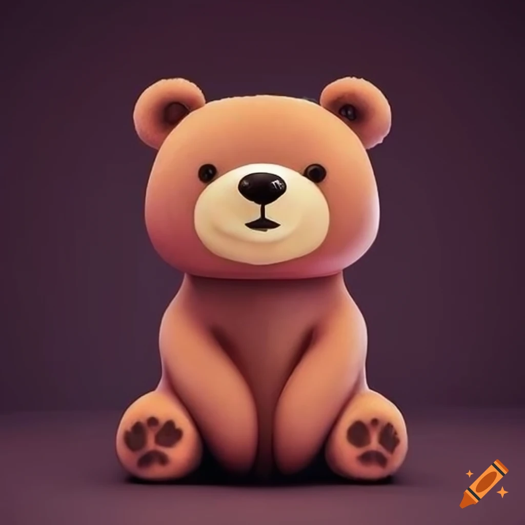 Cute bear on Craiyon