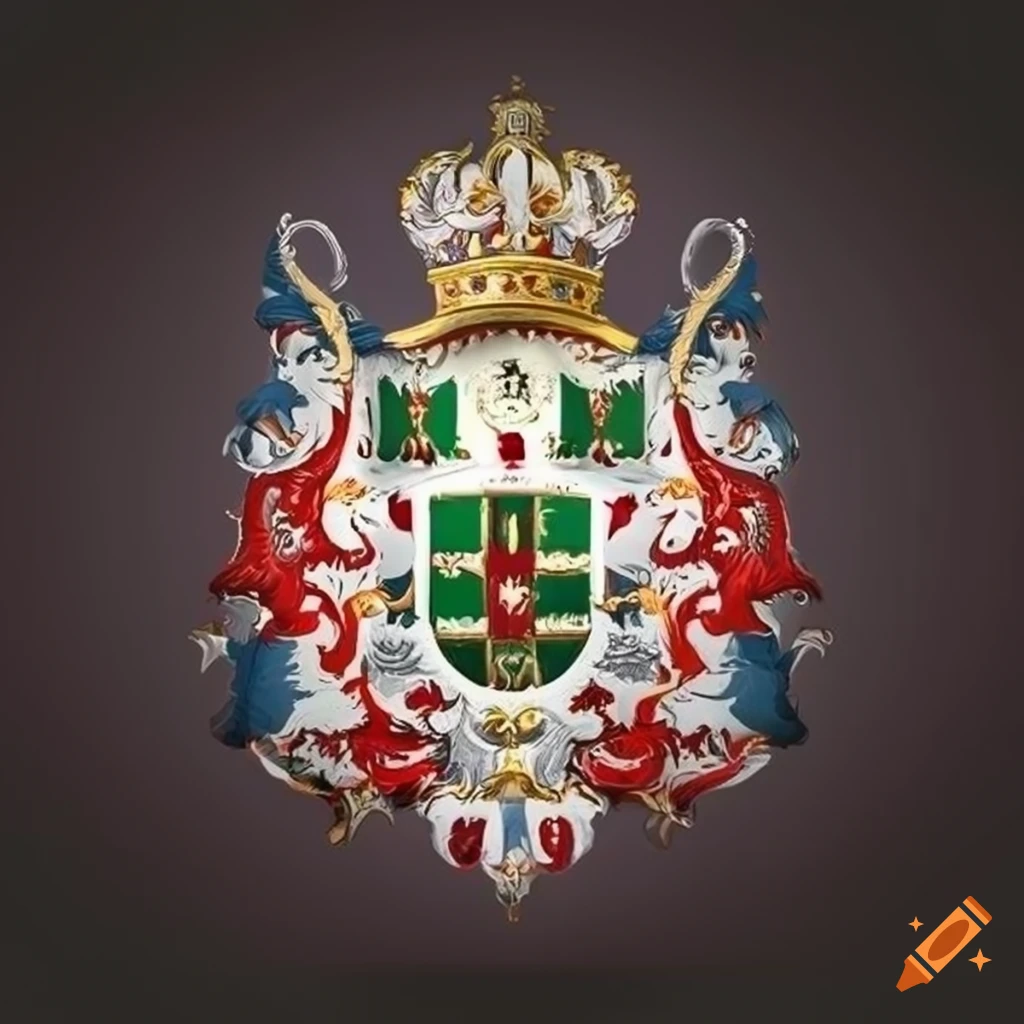 Scotch-irish-english coat of arms led background on Craiyon