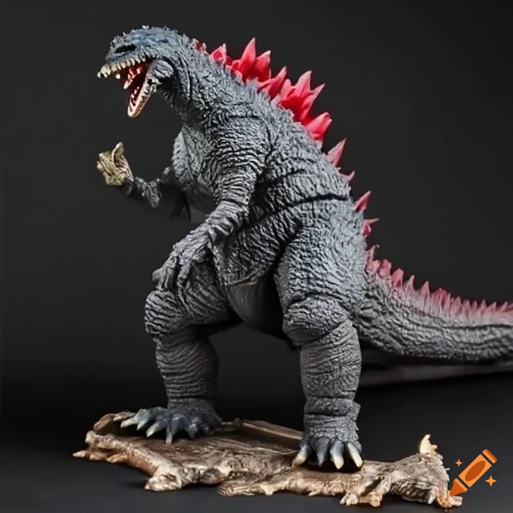Figure of an angry godzilla