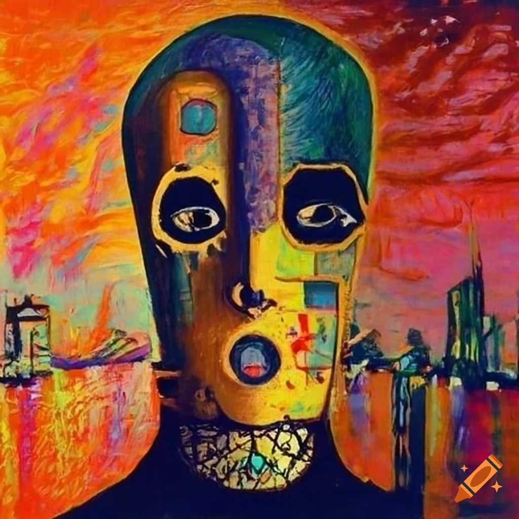 Abstract art - dadaism cyber punk post impressionism