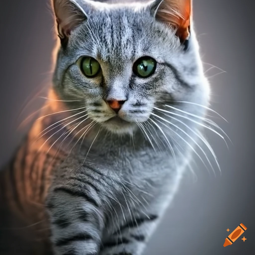 Silver cat on Craiyon