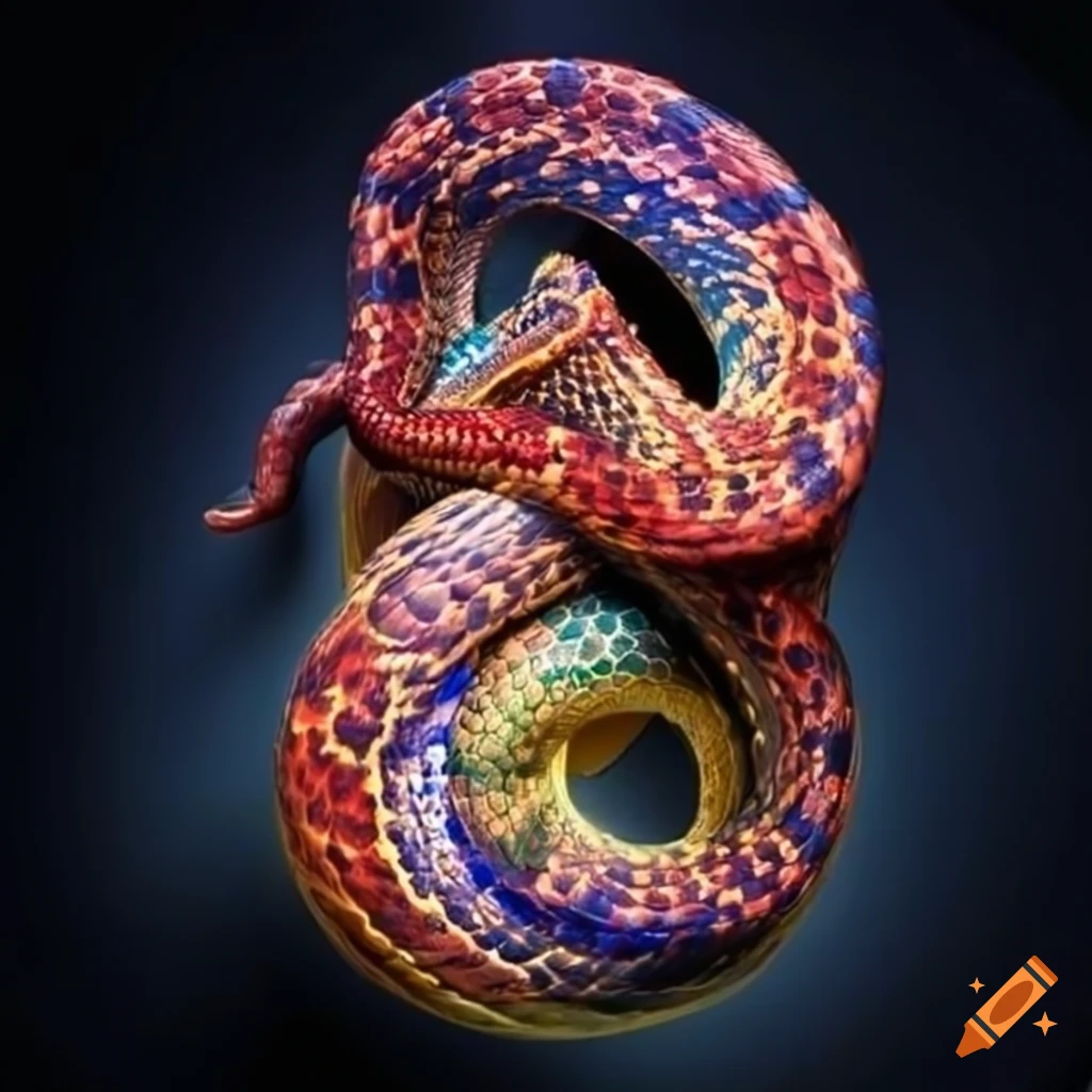 Snake design on dollar bills