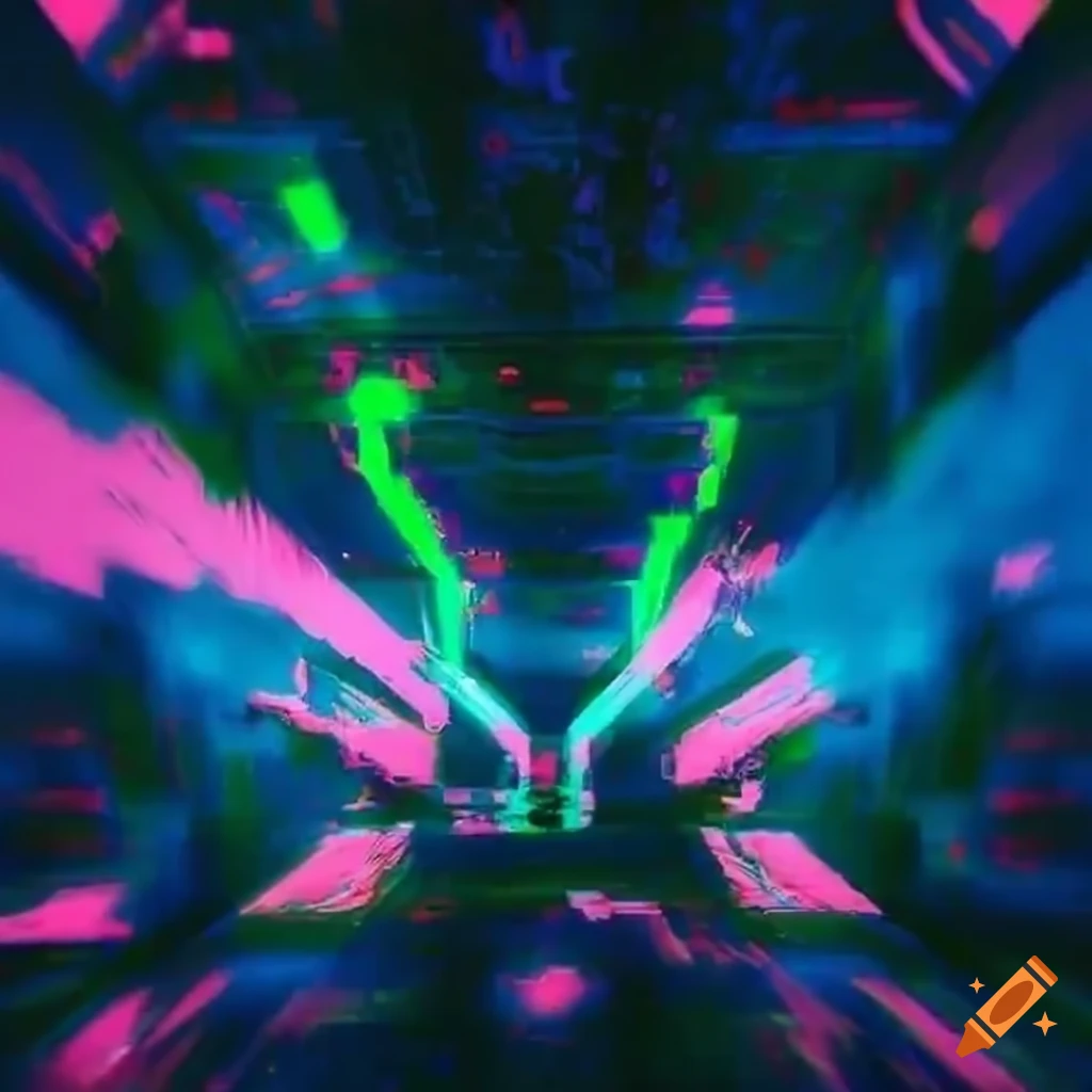 Breakcore vibes with LCD screen artifact and glitch, uncanny valley on ...