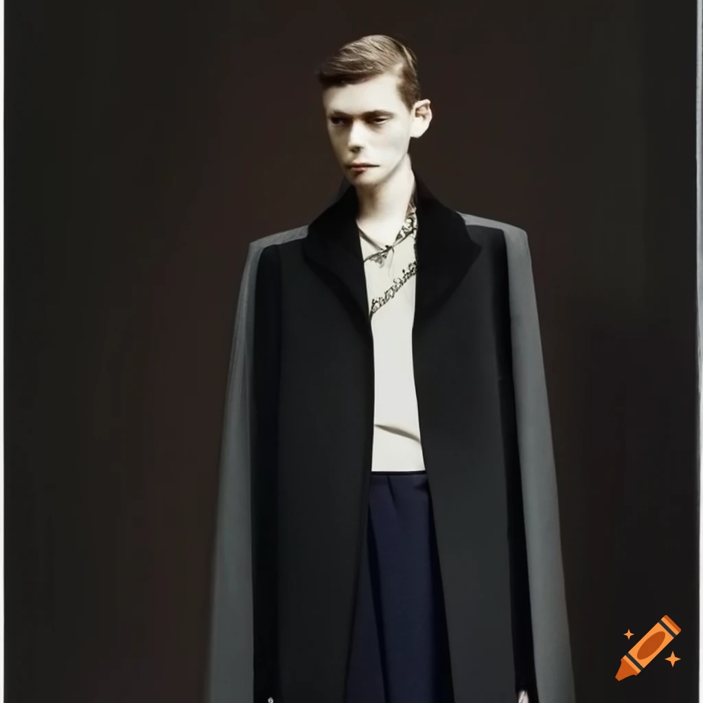 Raf simons laser cut menswear in full color hd photo on Craiyon