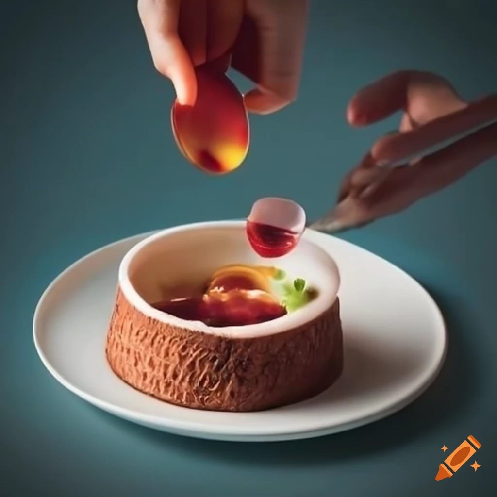 Chef preparing a tasting menu on Craiyon