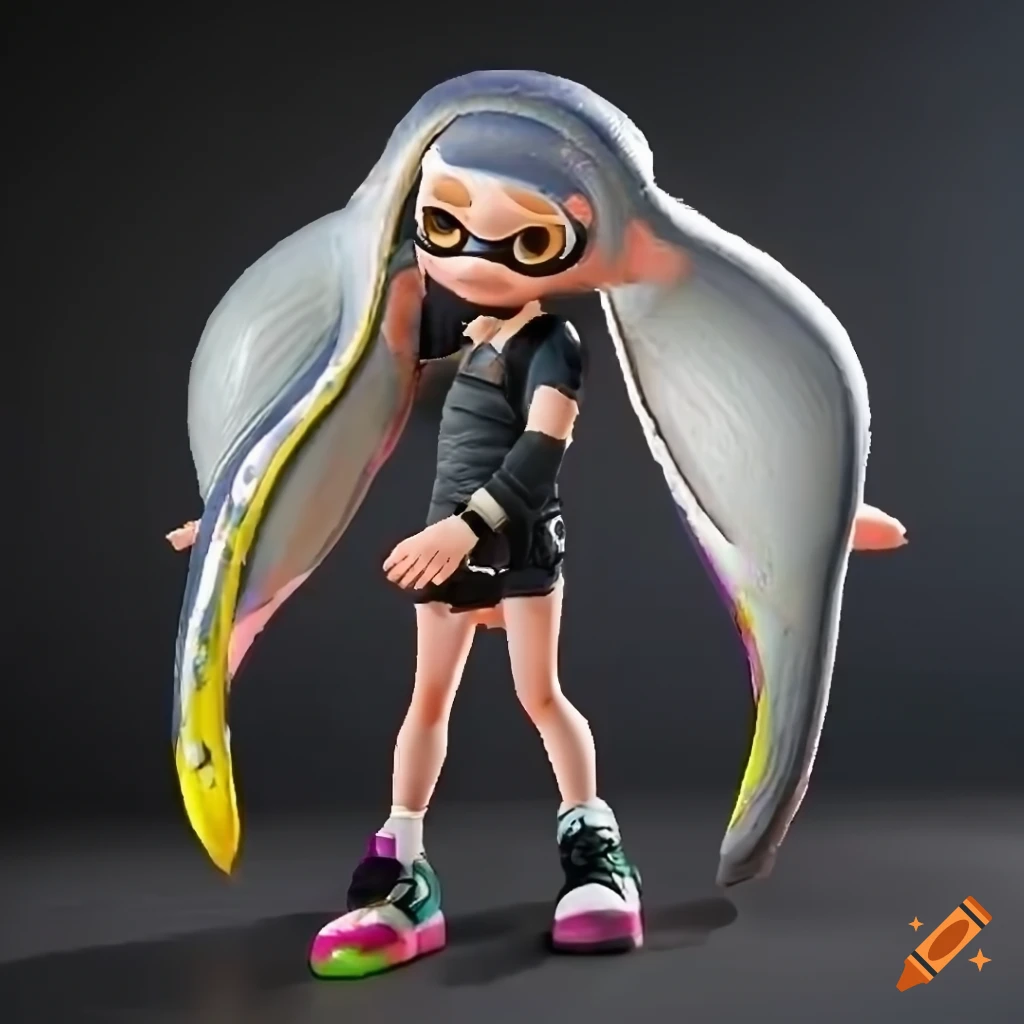 Splatoon inkling character on Craiyon