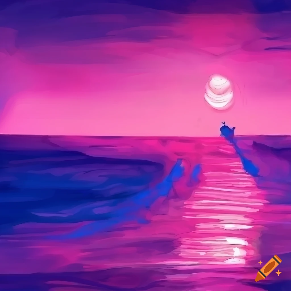 Abstract soul water light with pink tint art