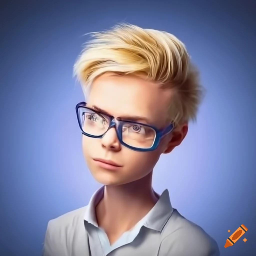 Young male scientist with short blonde hair