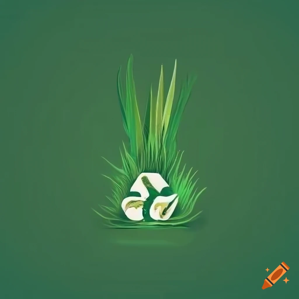 Recyclable grass logo