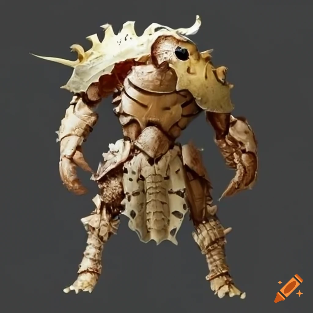 Crustacean knight with bone hive armor