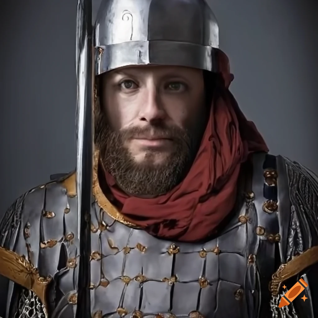 Image of a fierce spanish cavalier in medieval armor on Craiyon