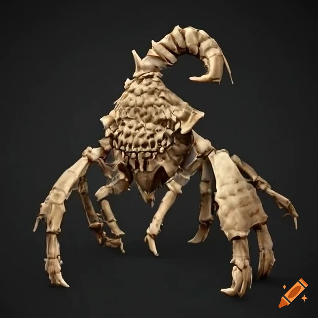 Crustacean knight guarding a bone hive