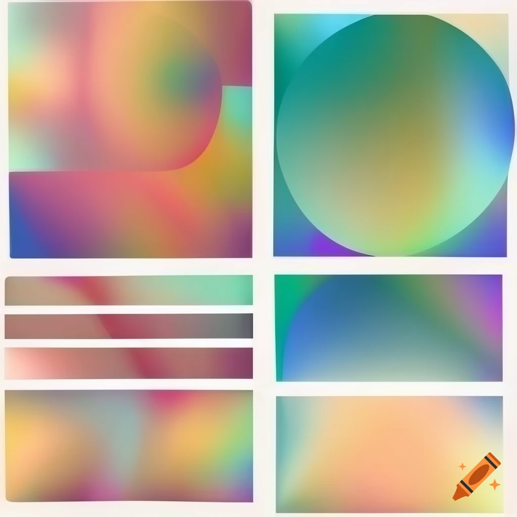 Abstract art with geometrical shapes and gradients