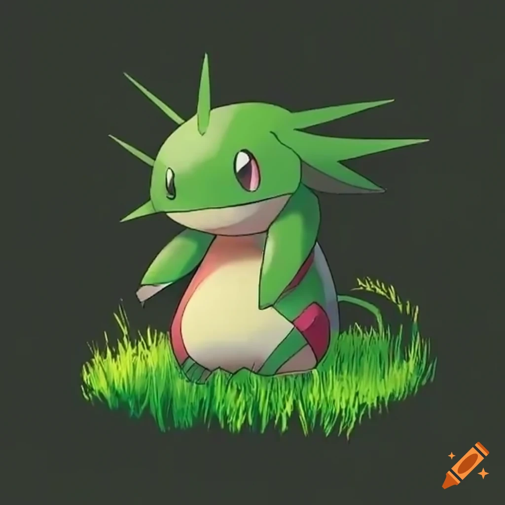 Concept art of a new grass/fighting pokemon on Craiyon