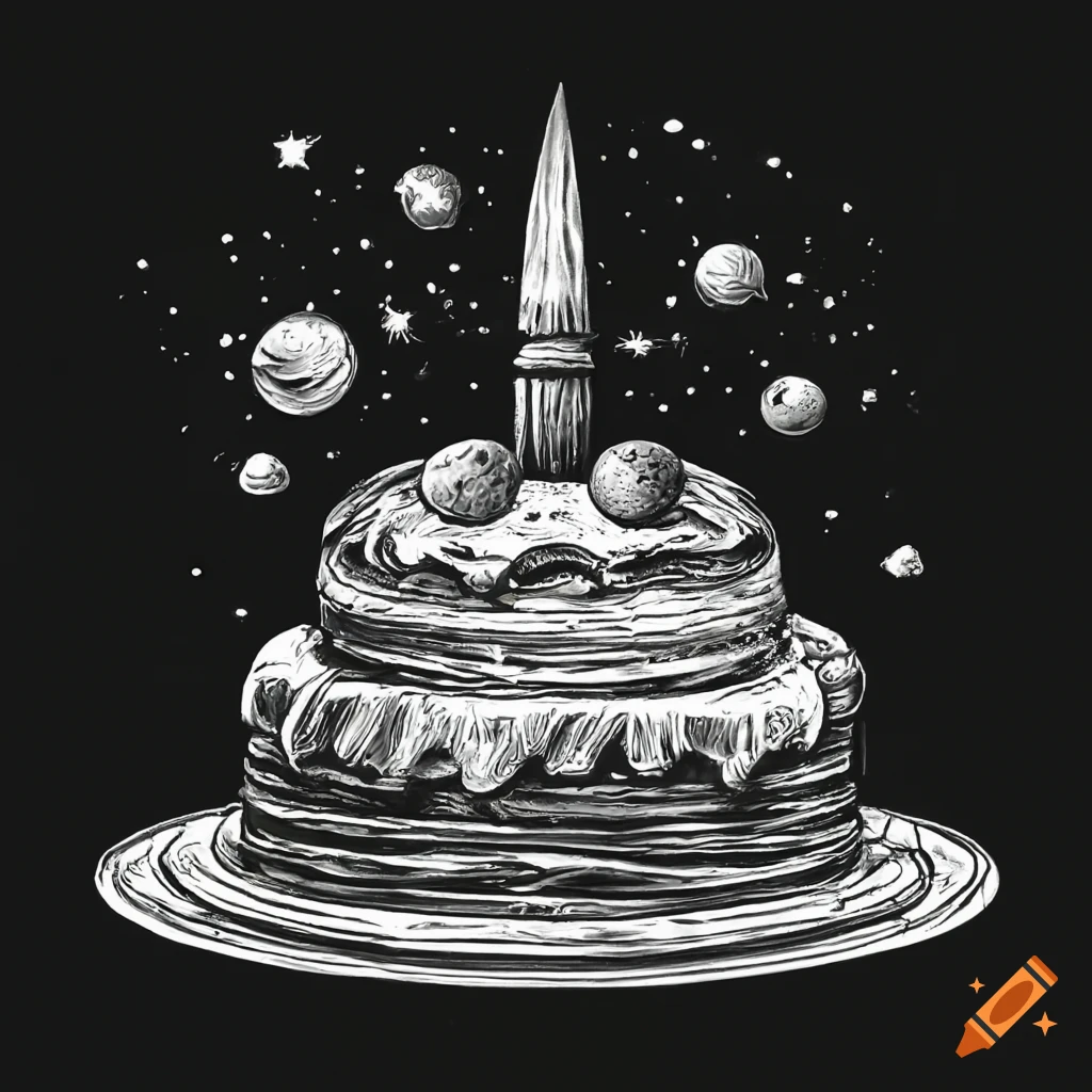 Realistic outer space themed cake