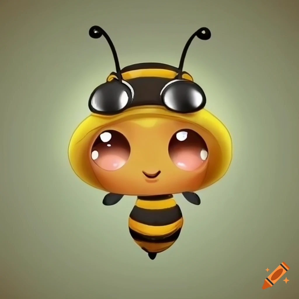 Cute cartoon bee's rear end