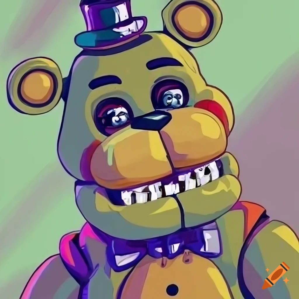 Colorful digital art of freddy fazbear on Craiyon