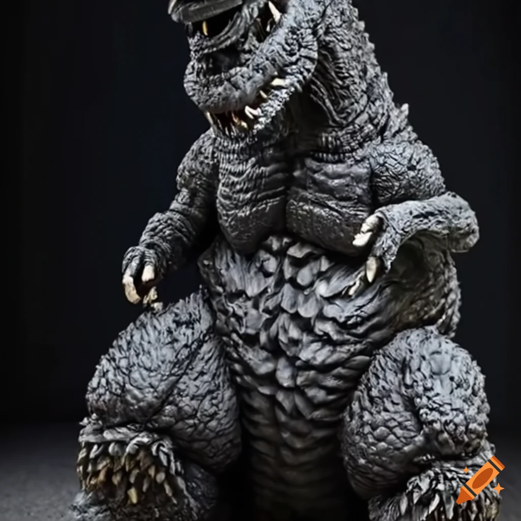 Titanium-made muscular godzilla on Craiyon