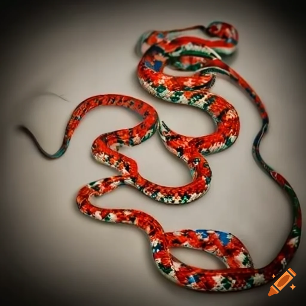 Dollar bills with snake designs in patriotic colors on Craiyon